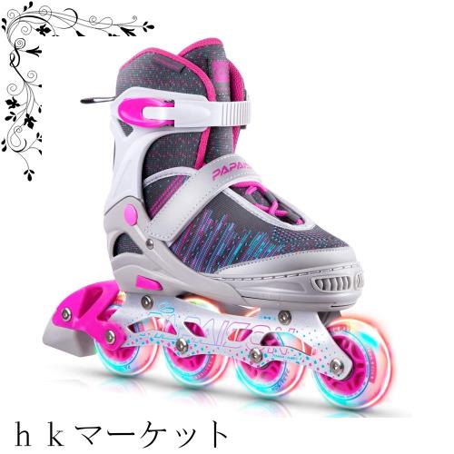 PAPAISON インラインスケート ローラースケート 女の子 男の子 初心者向け 大人 キッズ 子供用 Inline skate サイズ調整可能