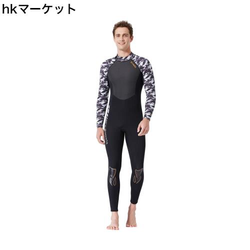 ウエットスーツ メンズ 3mm ネオプレン素材 フルスーツ ダイビング サーフィン フィッシング ワンピース バックジップ仕様 マリンスポー