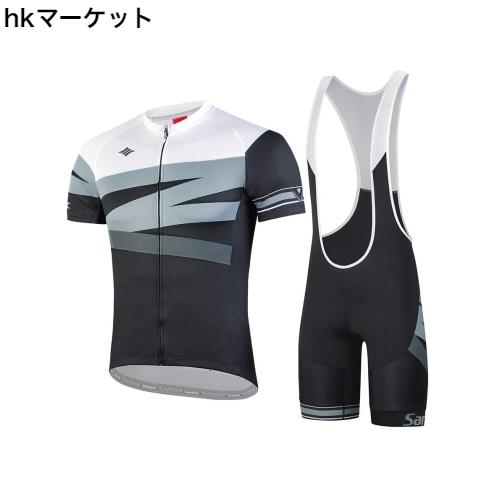 【サンティック】Santic メンズ サイクルジャージ 上下セット 半袖 サイクルウェア サイクリング ジャージセット ビグパンツ 自転車ウェ