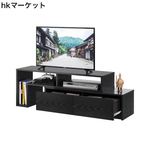 WLIVE テレビ台 テレビボード ローボード 伸縮 角度自由 コーナー 左右レイアウト 42 32インチ 省スペース 引き出し 収納 耐荷重60kg 北