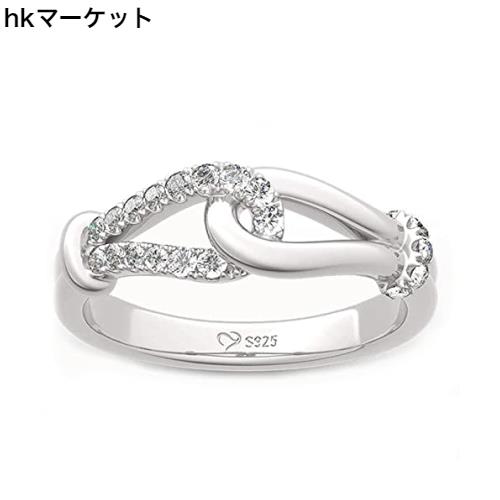 [Jeulia] インフィニティ リング 指輪 リボンデザイン レディース シルバー素材 プレゼント 記念日