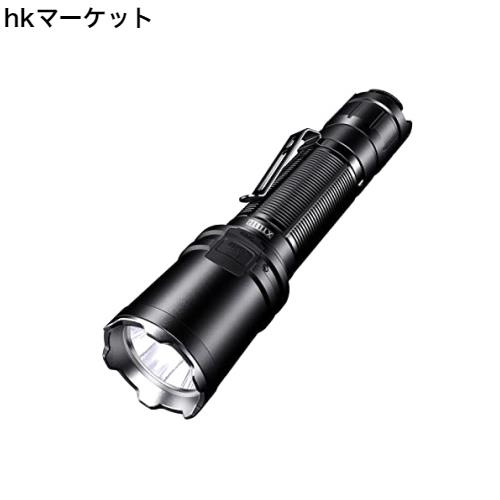 KLARUS XT11R 1300ルーメンUSBC充電式タクティカル懐中電灯、デュアルテールスイッチハンドヘルド懐中電灯、3つの照明モードとストロボ、