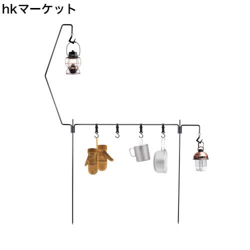 LYIYI ランタンスタンド ランタンハンガー 打ち込み式 スチール ランタンポール 多機能 軽量 コンパクト アウトドア キャンプ用 専用収納
