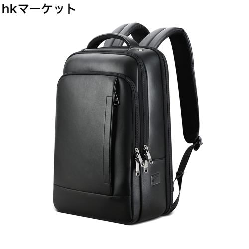 [Ariga] リュック メンズ 本革 牛革 スクエア 17インチPC収納 A4 レザー 防水 大容量 リュックサック バックパック ビジネスリュック 人