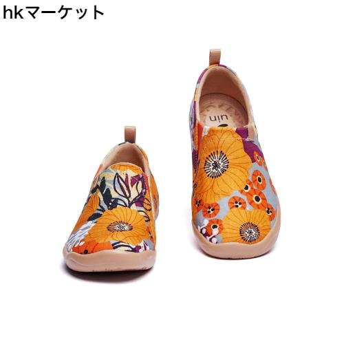 [UIN] 花アートシューズ ローファー スリッポン レディース 子供 メンズデッキシューズ 落書きシューズ ウォーキングシューズ 旅靴