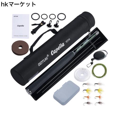 Goture テンカラロッドセット 3.6m 渓流竿 テンカラ竿 軽量 炭素繊維 渓流釣り/河川釣り トラウト ヤマメ イワナ ニジマス アマゴ 釣り竿