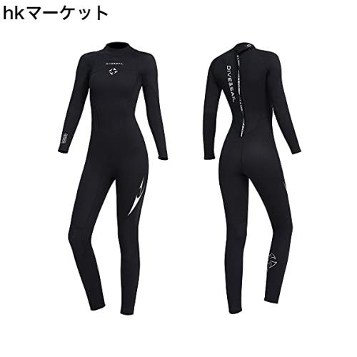 Owntop ウェットスーツ フルスーツ レディース 3mm ストレッチ ネオプレン素材 日焼け止め UVカット 保温 ワンピース ダイビング サーフ