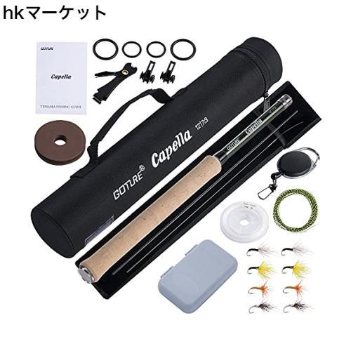 Goture 3.6m テンカラロッドセット 渓流竿 テンカラロッド 軽量 炭素繊維【テンカラ】 渓流釣り/河川釣り トラウト ヤマメ イワナ ニジマ