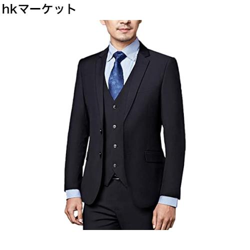 [VYOOU] メンズ フォーマル スーツ ブレザー ビジネスジャケット 上着 大きいサイズ 紳士 スリム 2つボタン クラシック 通勤 礼服 喪服