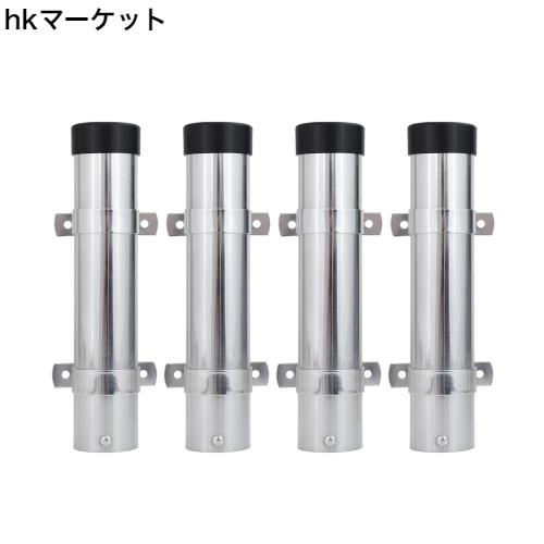 AMYSPORTS 壁 竿 固定 ロッドホルダー ボート 金属　ステンレス　竿掛け 釣り 船 竿立て 竿置き タモ ギャフ 船用 ロッドスタンド ４本