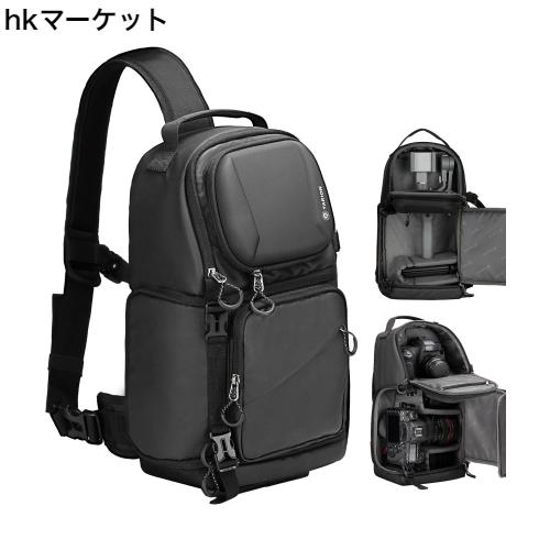 TARION カメラバッグ スリングバッグ ドローンバッグ リュック ハードシェル ショルダーバッグ 撥水加工 サイドアクセス フールオープニ