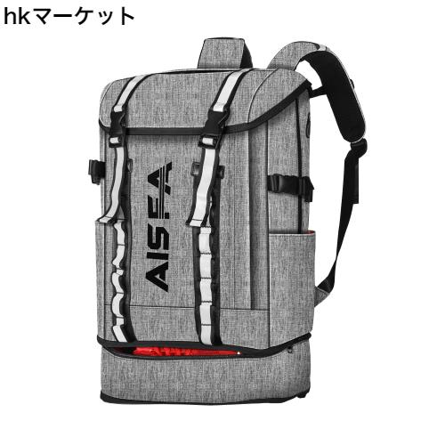 [AISFA] リュックメンズ リュックサックバックパック スクエア 30L 防水 17インチ PC ビジネス ラップトップバック USB充電ポート付き ア