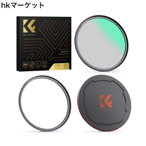K＆F Concept 82mm マグネット式ブラックミスト1/4+レンズキャップセット ソフト効果1/4 コントラスト調整用28層ナノコーティング 日本製A