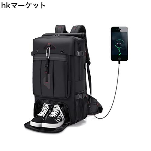 [shrradoo] 登山リュック 60L 大容量 ファスナー リュックサック バックパック 17インチPC リュックサック スクエア 防水 ハイキング用