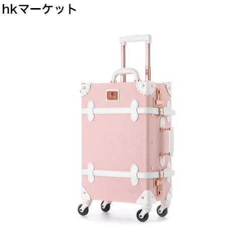 [Uniwalker] かわいい スーツケース 可愛い トランクケース キャリーケース 四輪 静音 手作り 復古 29L キャリーバッグ