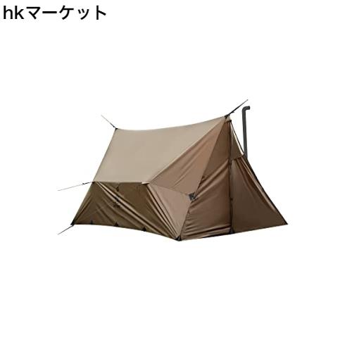 OneTigris ROCDOMUSハンモックオーニング＆ホットテント 2.0 フロアレスシェルター ブラウン 70Dナイロン生地 (ブラウン)