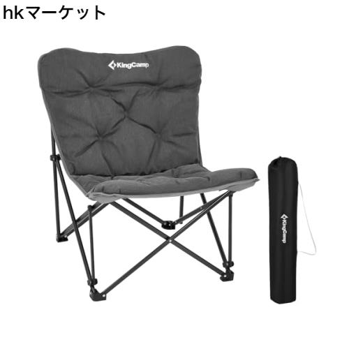 KingCamp アウトドアチェア 折りたたみ バタフライチェア キャンプ椅子 ハイバック 柔らかいクッション 耐荷重136kg 簡単組立 収納袋付き