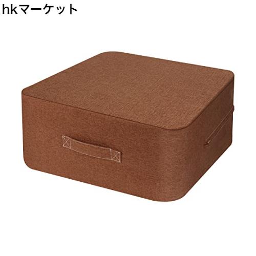 Homwarm トランポリン 室内 大人用 静音 エクササイズ 家庭用 省スペース 外カバー取り外し 洗濯可能 (50x50x20cm, ブラウン)