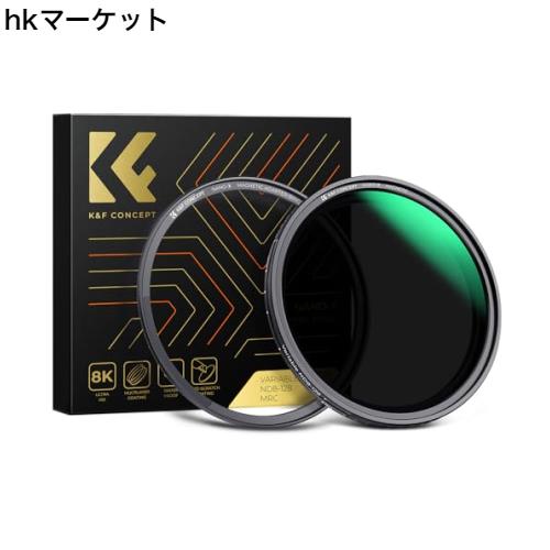 K＆F Concept 82mm マグネット可変NDフィルターND8-ND128 X状ムラ無し 日本製AGC光学ガラス HD超解像力 低い反射率 28層ナノコーティング