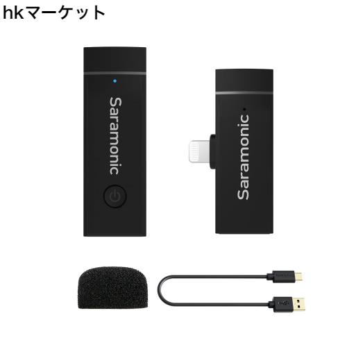 iPhone 12ワイヤレスラベリアマイクVlog、Saramonic Blink Go D1 Lapelワイヤレスマイクシステム（iOSスマートフォン用）、iPad PRO、iPa