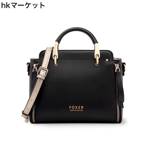 [FOXLOVER] ショルダーバッグ レディース 斜めがけ ハンドバッグ おしゃれなカバン 3way 肩掛け レザー 大容量 誕生日プレゼント（ブラッ