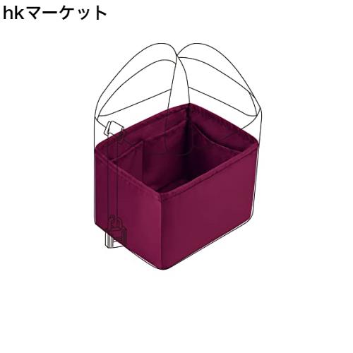 DGAZ バッグインナーバッグ インナーバッグ 高級シルク サテン 柔らかい トートバッグ用ヒ？コタンpicotin18/22Bags（アネモネ、PC22）