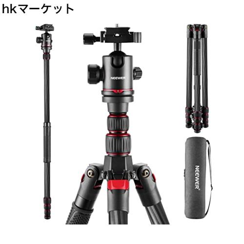 NEEWER カメラ三脚 一脚 200cm DSLRカメラ、ビデオカメラ用 伸縮式2セクションセンター軸 360°パノラマボールヘッド、ArcaタイプQRプレ