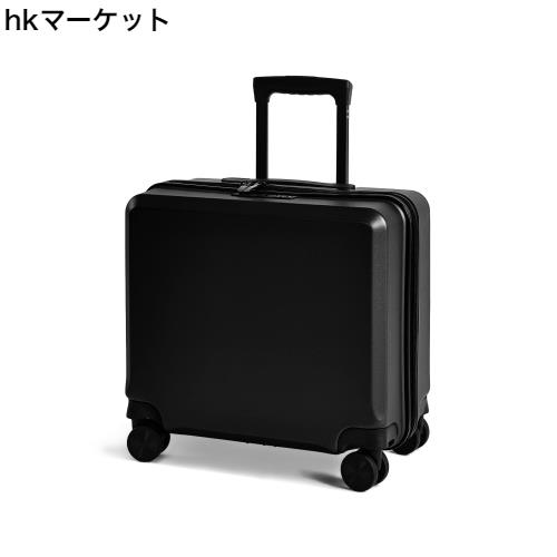 [タビトラ] スーツケース キャリーケース 機内持込 ファスナーフレーム ダブルキャスター TSAロック 旅行 出張 超軽 8輪 ブラック SSサイ