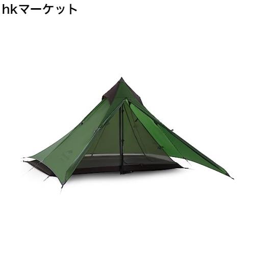 Naturehike公式ショップ ワンポールテント ソロキャンプ 1人用 超軽量 前室付き ダブルウォール 20D 耐水圧PU2000mm コンパクト 専用グラ
