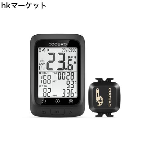 COOSPO BC107 サイクルコンピュータ GPS サイコン ワイヤレス 自転車スピードメーター Bluetooth5.0＆ANT+対応 スピード/ケイデンスセンサ