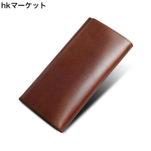 [ファブリツィオ] 財布 メンズ レディース 長財布 2つ折り マチ付き 小銭入れ 薄い 大容量 カード21枚 使いやすい イタリアン レザー 一