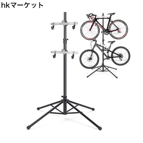 CXWXC 自転車 スタンド 2台 倒れない 横置き ディスプレイスタンド 高さ無段階調整 室内用 (BN-W009)