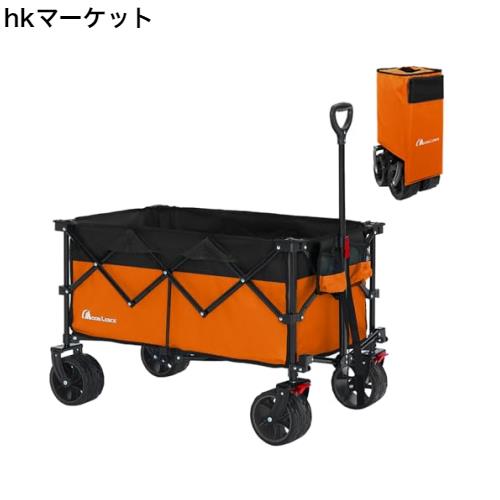 MOON LENCE キャリーワゴン【ブレーキ付き】 折りたたみキャリーカート 大容量156L 幅広大型タイヤ アウトドア キャンプ レジャー BBQ 運