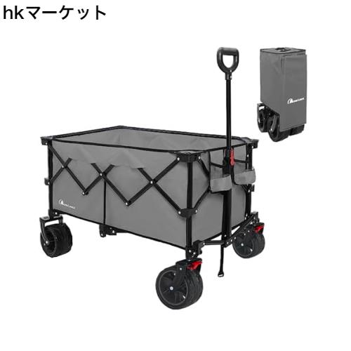 MOON LENCE キャリーワゴン 【ブレーキ付き】折りたたみキャリーカート 大容量156L 幅広大型タイヤ アウトドア キャンプ レジャー BBQ 運