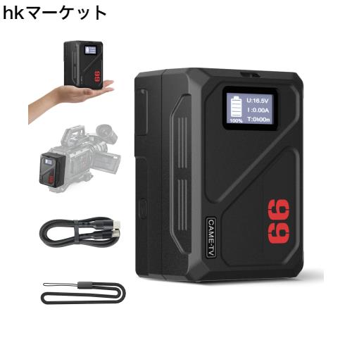 Came-TV Vマウントバッテリー MINI 99C 6900mAh 99Wh 14.4V 小型 Vロック バッテリー PD 65W USB-C 急速充電 大容量 D-TAP/USB-A/DC×2/B