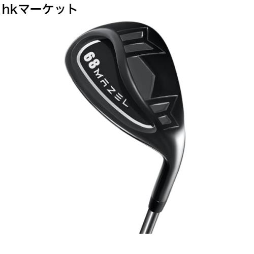 MAZEL (マゼル) ゴルフサンドウェッジ メンズ 右利き ロフト角:68度、70度、72度 フレックス : S ワイドソールウェッジ (ブラック, Loft