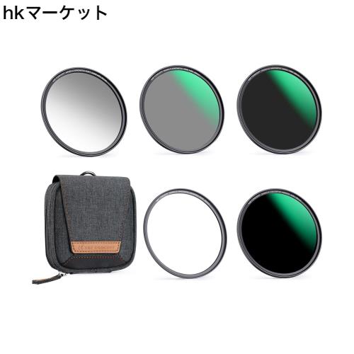 K＆F Concept 40.5mm 磁気アダプターリング+GND8+ND8+ND64+ND1000 5点セット NDフィルター ハーフNDフィルター 磁気吸着 装着便利 フィル