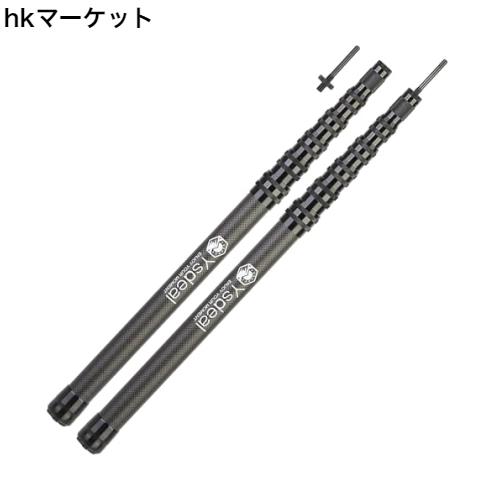 【55CMのアップグレード収納長さ】2本組　タープポール カーボン 高炭素55-220CM無段階調節 最大直径31MM わずか360g(1本あたり) テントポール