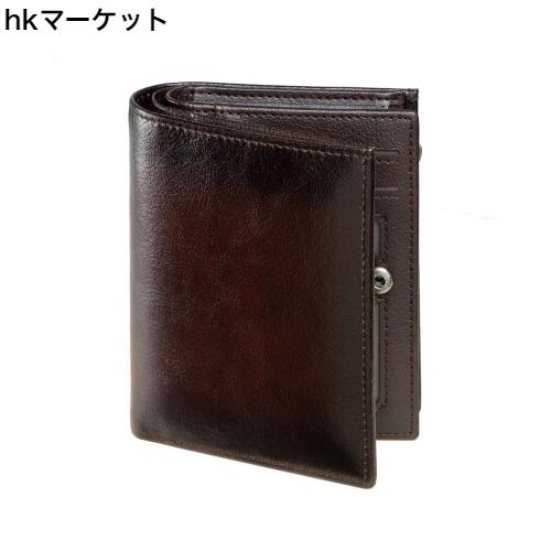 [Mandiva]財布 メンズ 本革 二つ折り セパレート型小銭入れ コンパクト サイフ トップレザー (ブラウン)の通販はau PAY ...