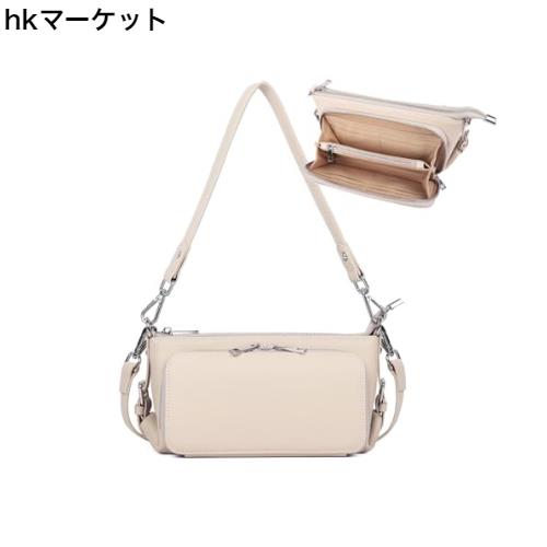 [MFFOR] ショルダーバッグ 本革 レディース 2way お財布ポシェット スマホショルダー 斜めがけ 手持ち 軽量 大容量 柔らかい 高見え 多機