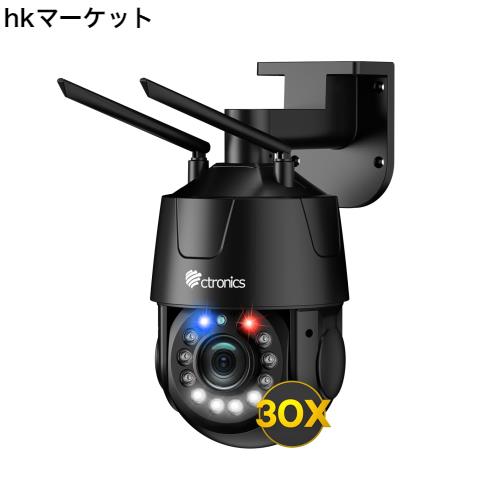 【30倍光学ズーム・PC対応 】Ctronics 防犯カメラ 屋外 5GWi-Fi 5MP AI検知 自動追尾 パトロール機能 オートフォーカス 24時間録画 FTP/N