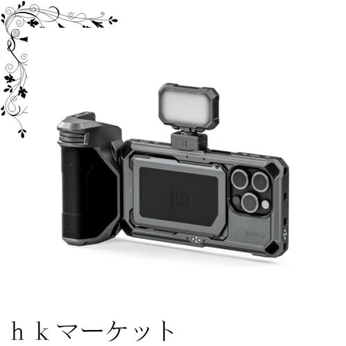 TILTA Khronos スマートフォンケース iPhone 15 Pro用 ミニLEDパネル フォーカスPDハンドル付 アルミ合金製モバイルビデオリグ スマホケ