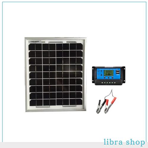 SAYA 12vバッテリーへ充電用 10W ソーラーパネル1枚 10A 12v/24v コントローラーつきの通販はau PAY マーケット - libra shop | au PAY ...