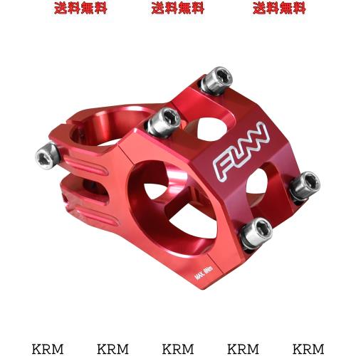 Funn(ファン) ファンドゥロ（Funnduro）ステム, クランプ直径：31.8mm、自転車、マウンテンバイク に適用、耐久、軽量（長さ：35mm, レッ