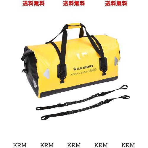 WILD HEART 防水バッグ ダッフルバッグ 40L 66L 100L 溶接シームショルダーストラップ付き バインディングロープ カヤック キャンプ ボー