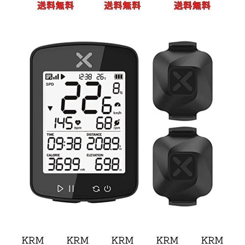 XOSS GPS サイクルコンピュータ スピード ケイデンスセンサーセット ワイヤレス Bluetooth ANT+対応（G+2，Vortex 2pcs）