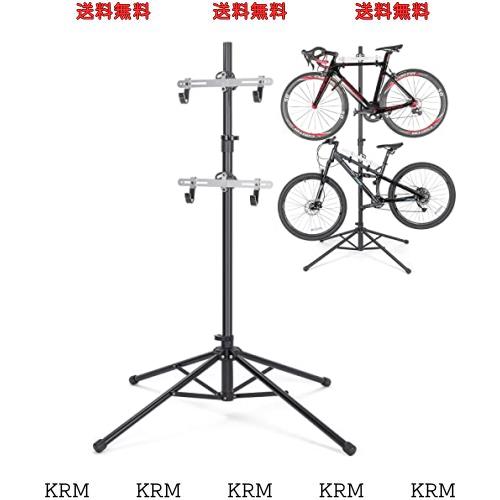 CXWXC 自転車 スタンド 2台 倒れない 横置き ディスプレイスタンド 高さ無段階調整 室内用 (BN-W009)