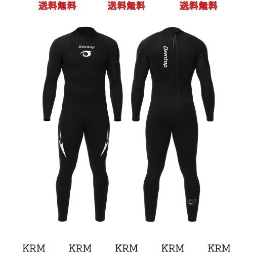 Owntop 3mm ウェットスーツ メンズ フルスーツ ストレッチ ネオプレン素材 日焼け止め UVカット 保温 ワンピース ダイビング サーフィン