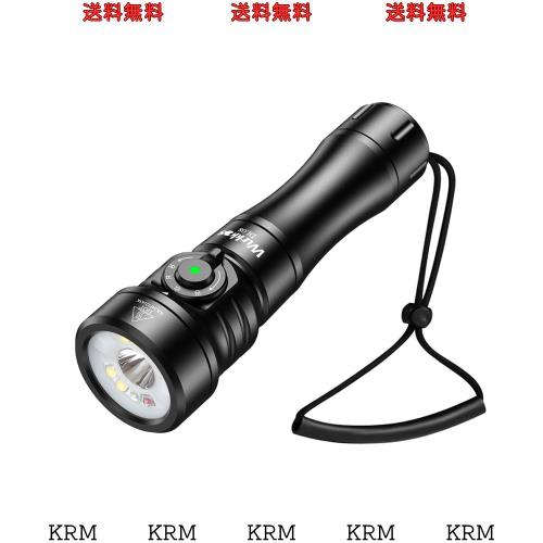 Wurkkos DL08 ダイビングライト 3600ルーメン 水中100メートル マグネットリング スイッチ 3色光源 超高輝度 LED 懐中電灯 耐衝撃 探検