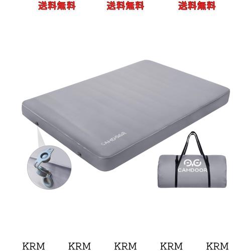 CAMDOOR キャンプ マット エアーマット ダブル 厚手 10cm 【90秒自動膨張･ソフトな手触り】インフレーターマット 自動膨張 キャンパー 車